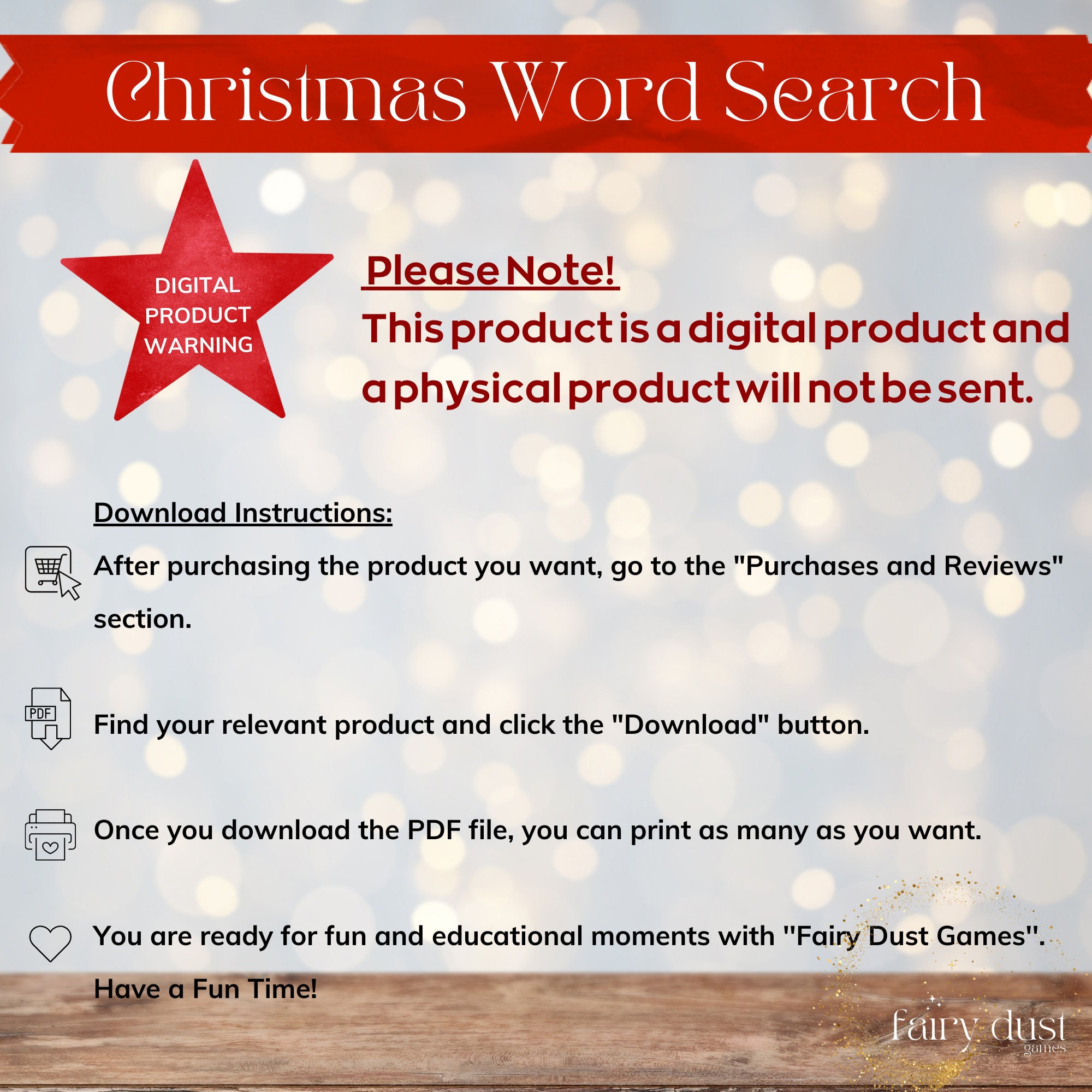 Christmas Word Game Set, Festive Word Search, Holiday Games for Family ...