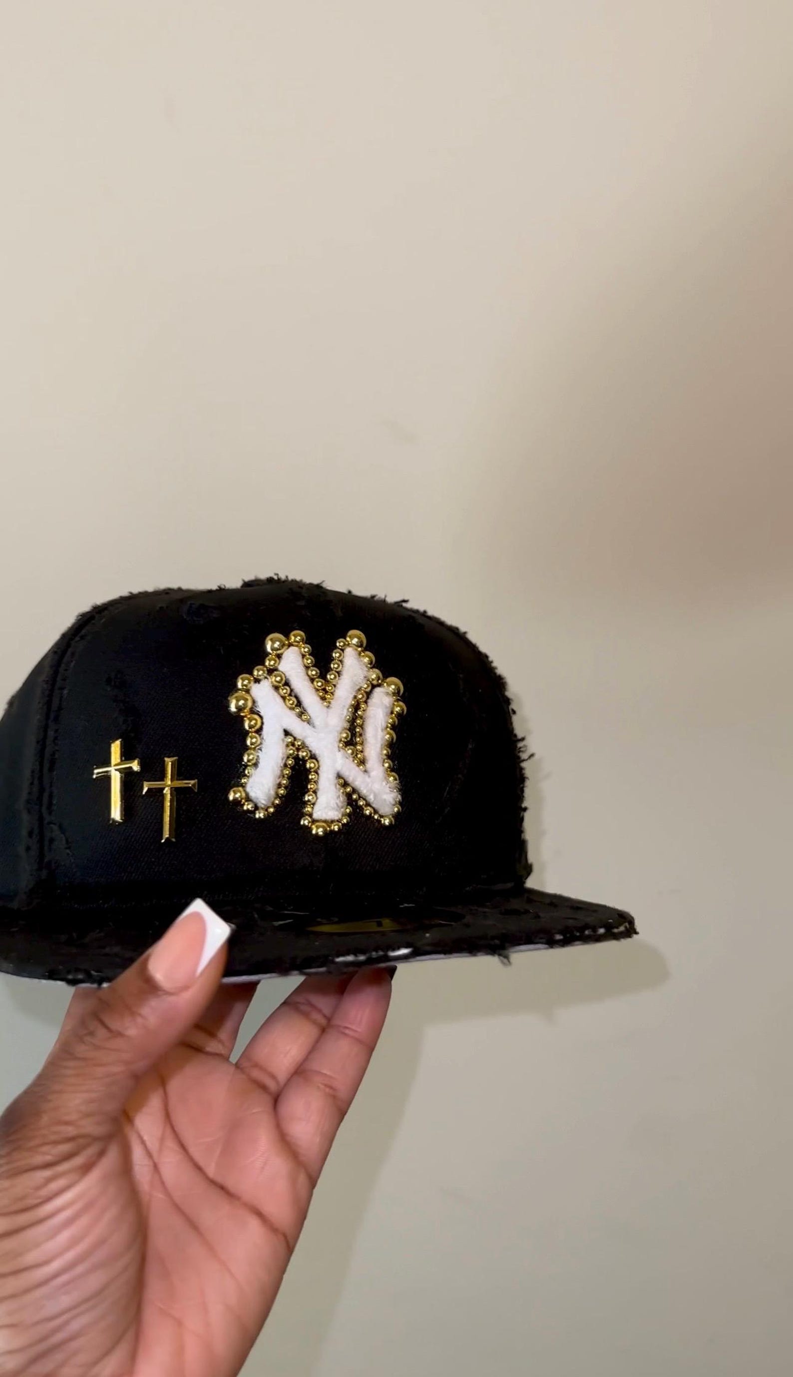 Distressed Custom Fitted Hat - Etsy