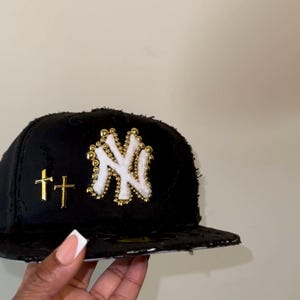 Distressed Custom Fitted Hat - Etsy