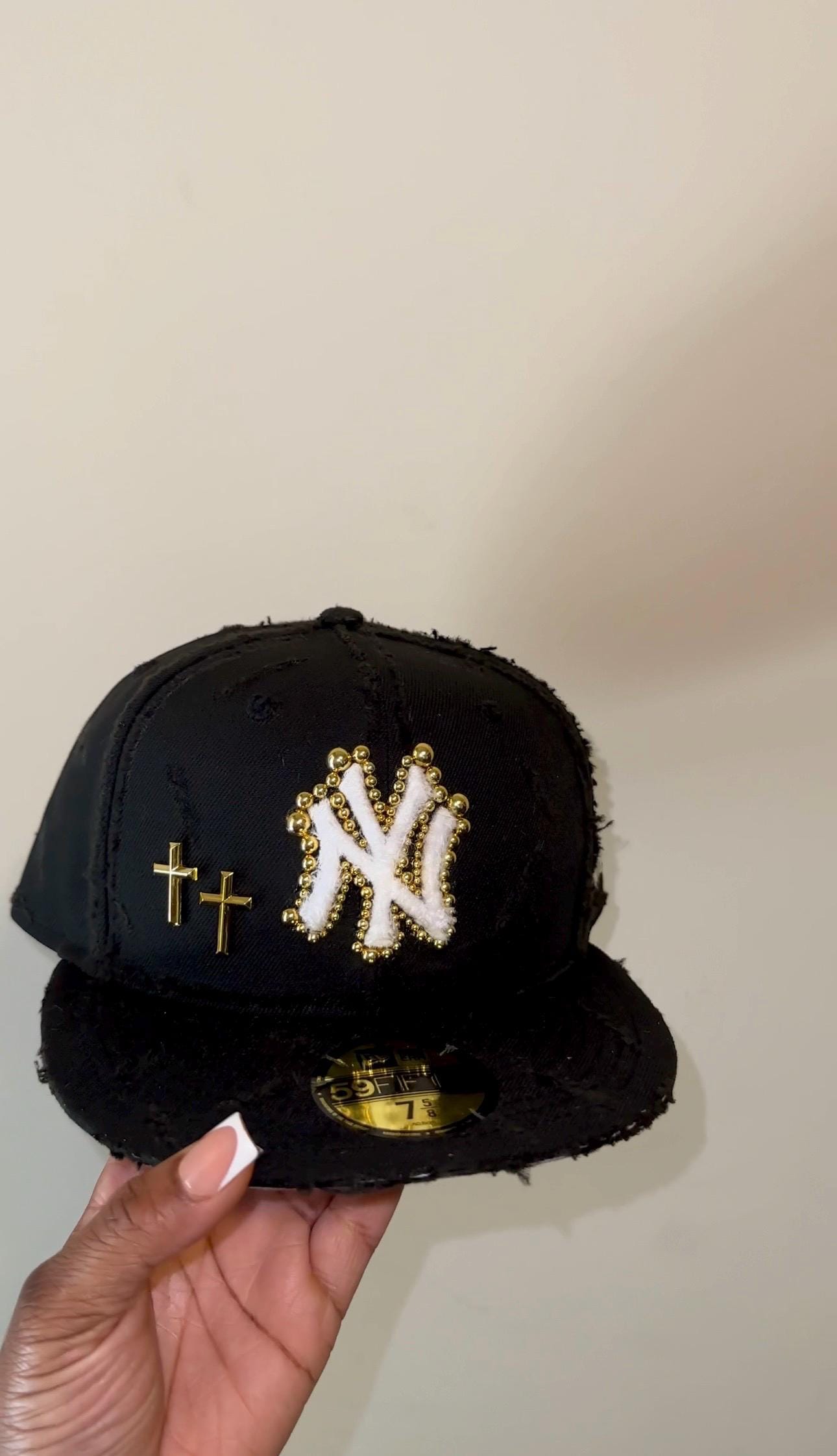 Distressed Custom Fitted Hat - Etsy