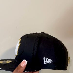 Distressed Custom Fitted Hat - Etsy