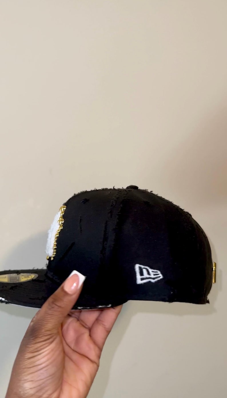 Distressed Custom Fitted Hat - Etsy