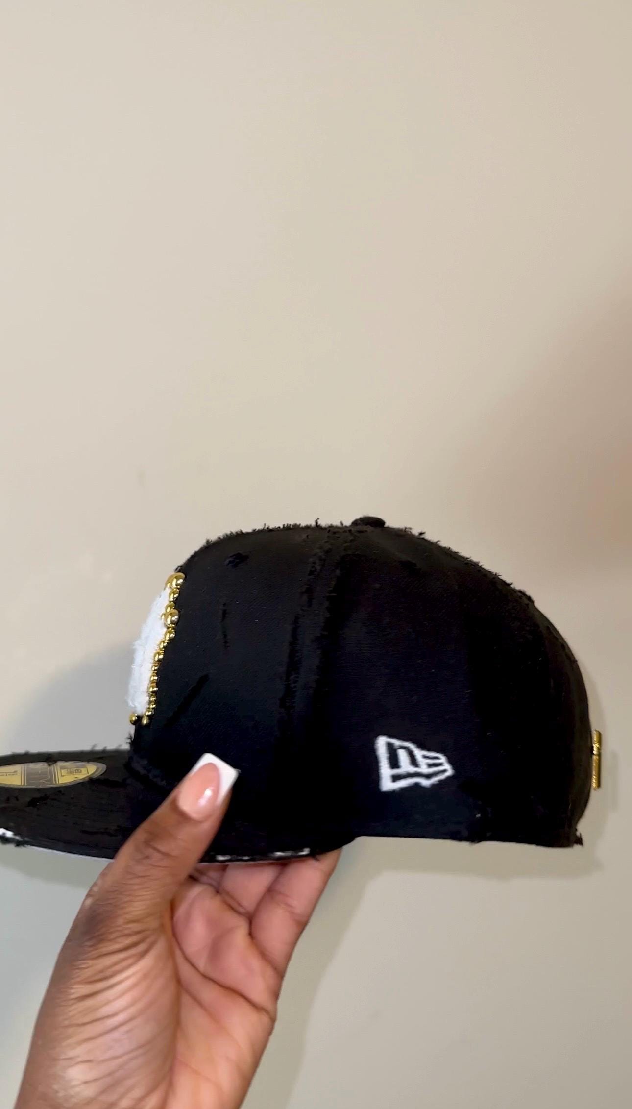 Distressed Custom Fitted Hat - Etsy