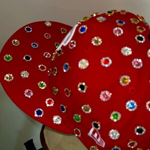 Rhinestone Fitted Hat - Etsy