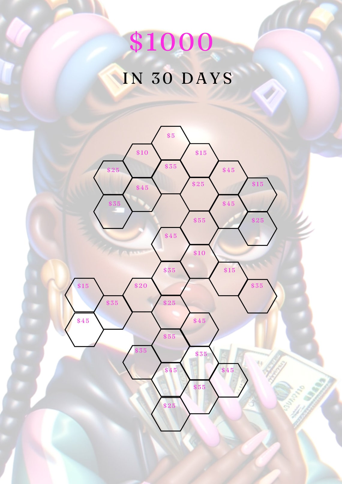 Money Savings Trackers for Black Girls Includes a 30 Day Challenge for ...