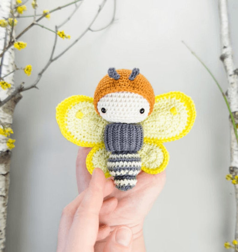 Crochet Brimstone Butterfly, Amigurumi Butterfly Diy, Life Cycle ...