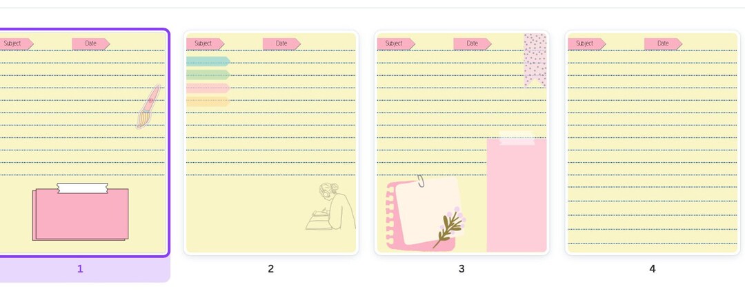 Note-taking Stationary {cute & Aesthetic} - Etsy