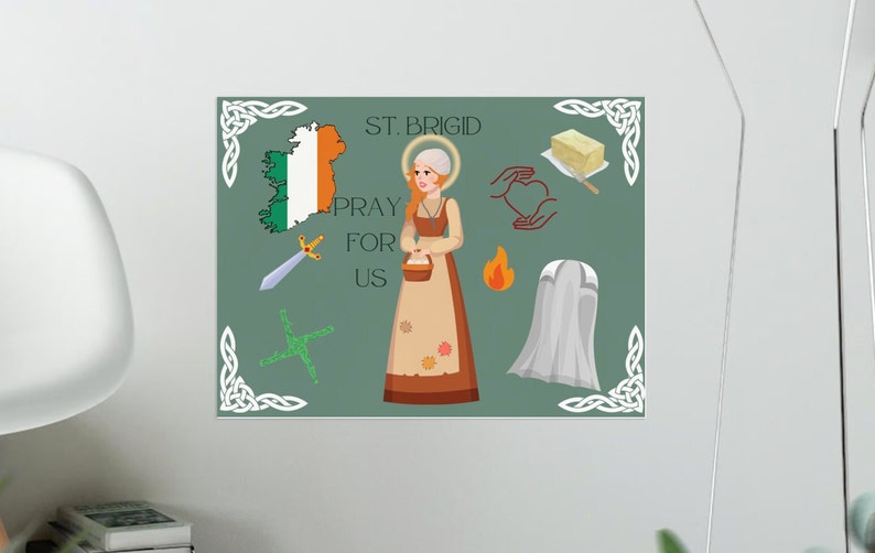 St. Brigid of Ireland Digital Art - Etsy