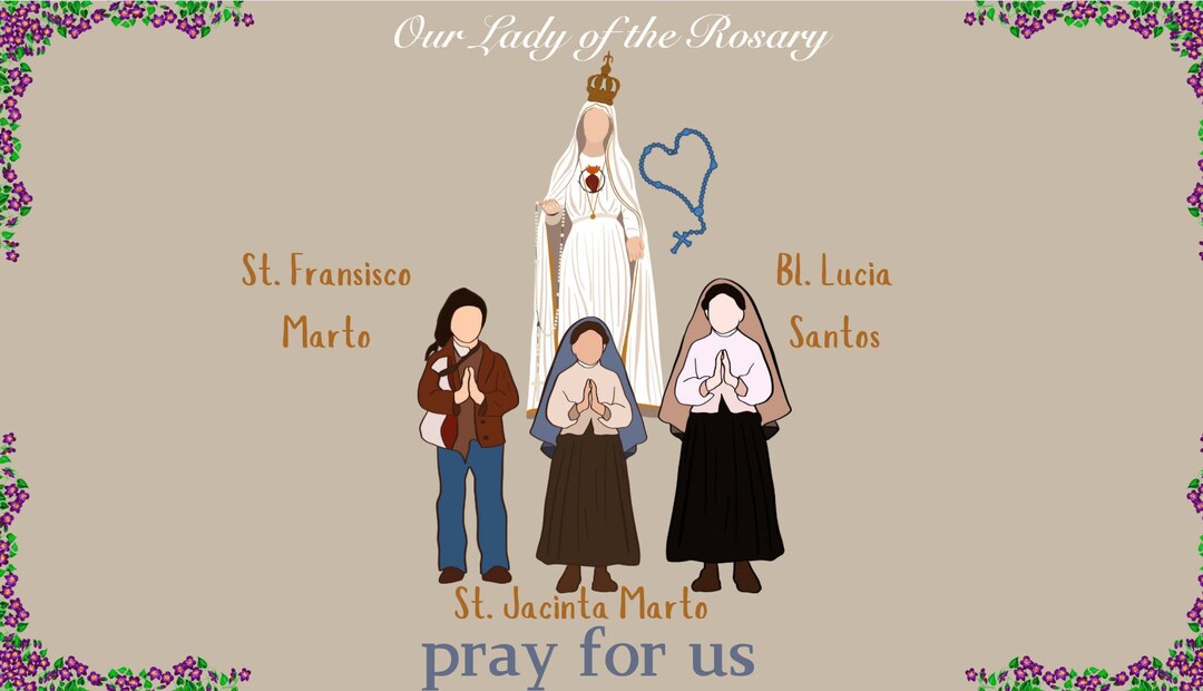 Our Lady of the Rosary Desktop Wallpaper Download - Etsy