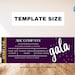 Gala Ticket Edit Yourself Template, Admit One Printable Digital ...