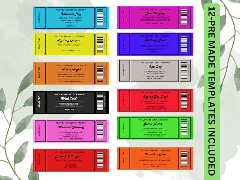 Editable Birthday Voucher Template Bundle, Surprise Birthday Gift ...