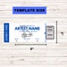 Concert Ticket Digital Download Template Fully Customizable for Print ...