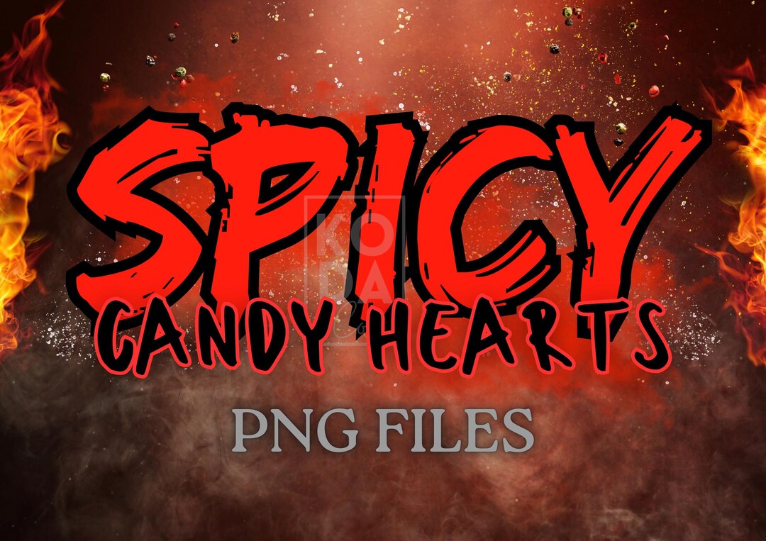 Spicy Candy Hearts - Customizable PNG - Etsy