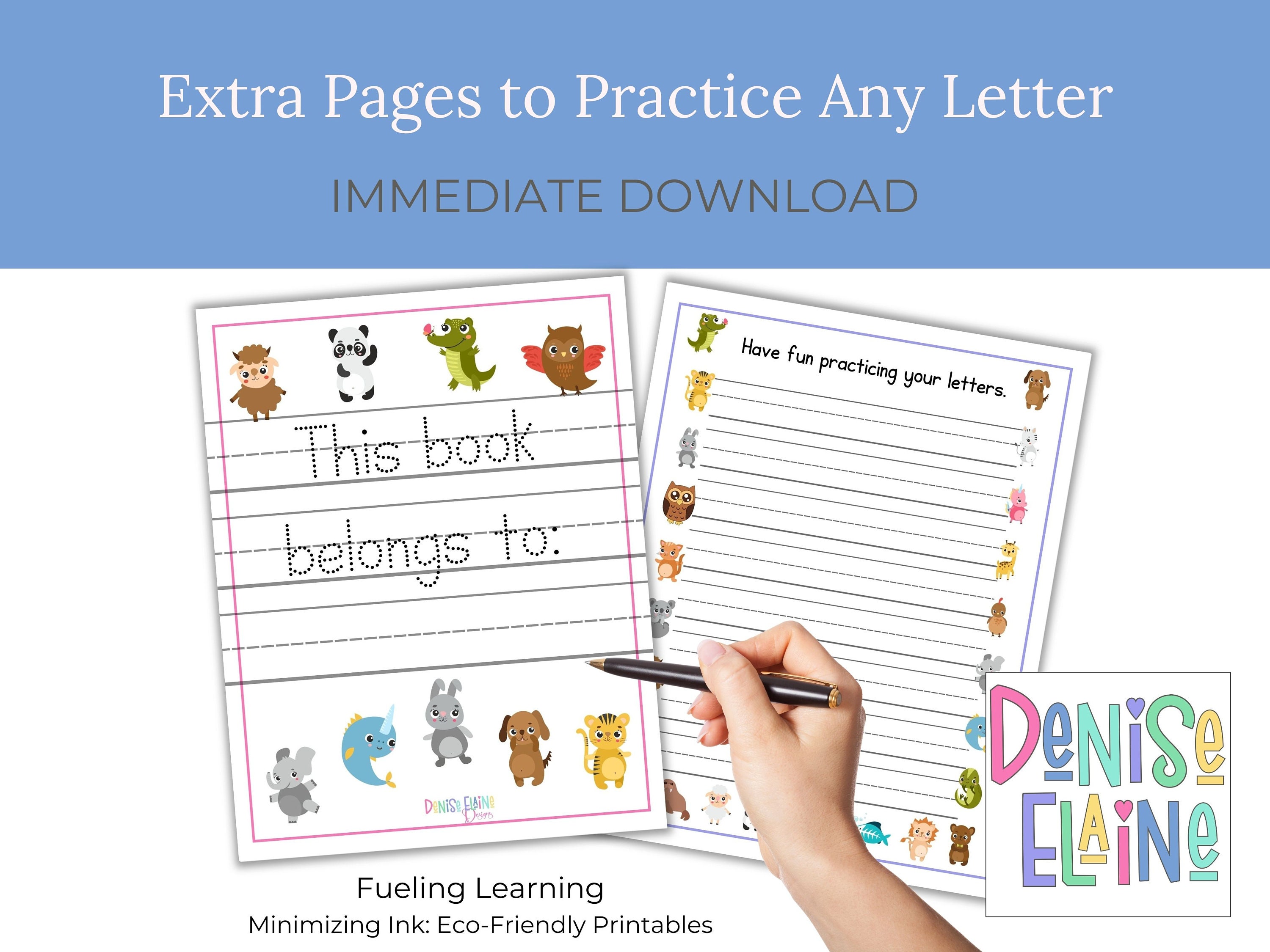 Write Your Abcs Workbook Alphabet Practice Homeschool Worksheets Letter ...