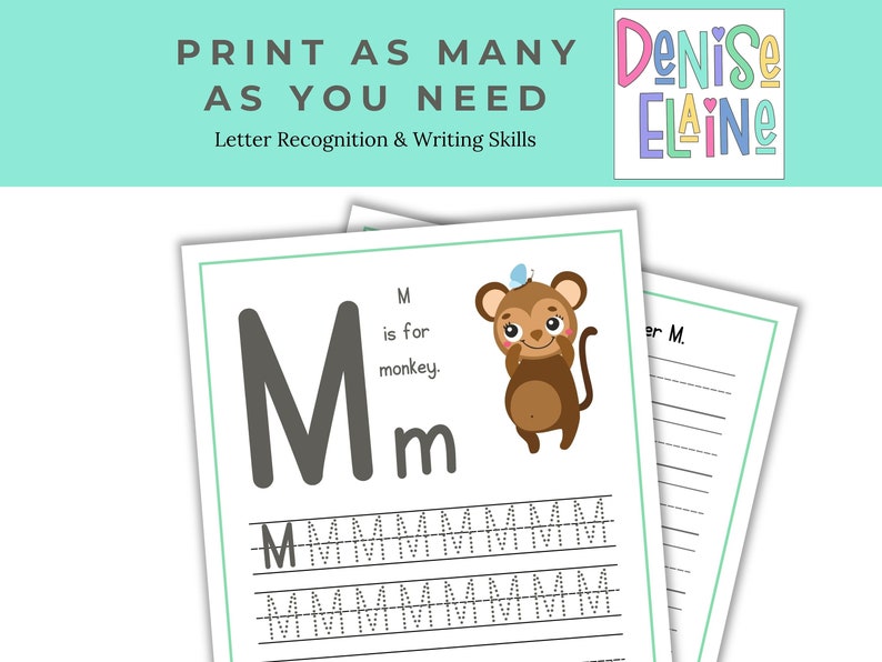 Write Your Abcs Workbook Alphabet Practice Homeschool Worksheets Letter ...