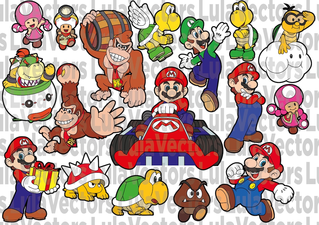 20 Vectorized Super Mario - Etsy
