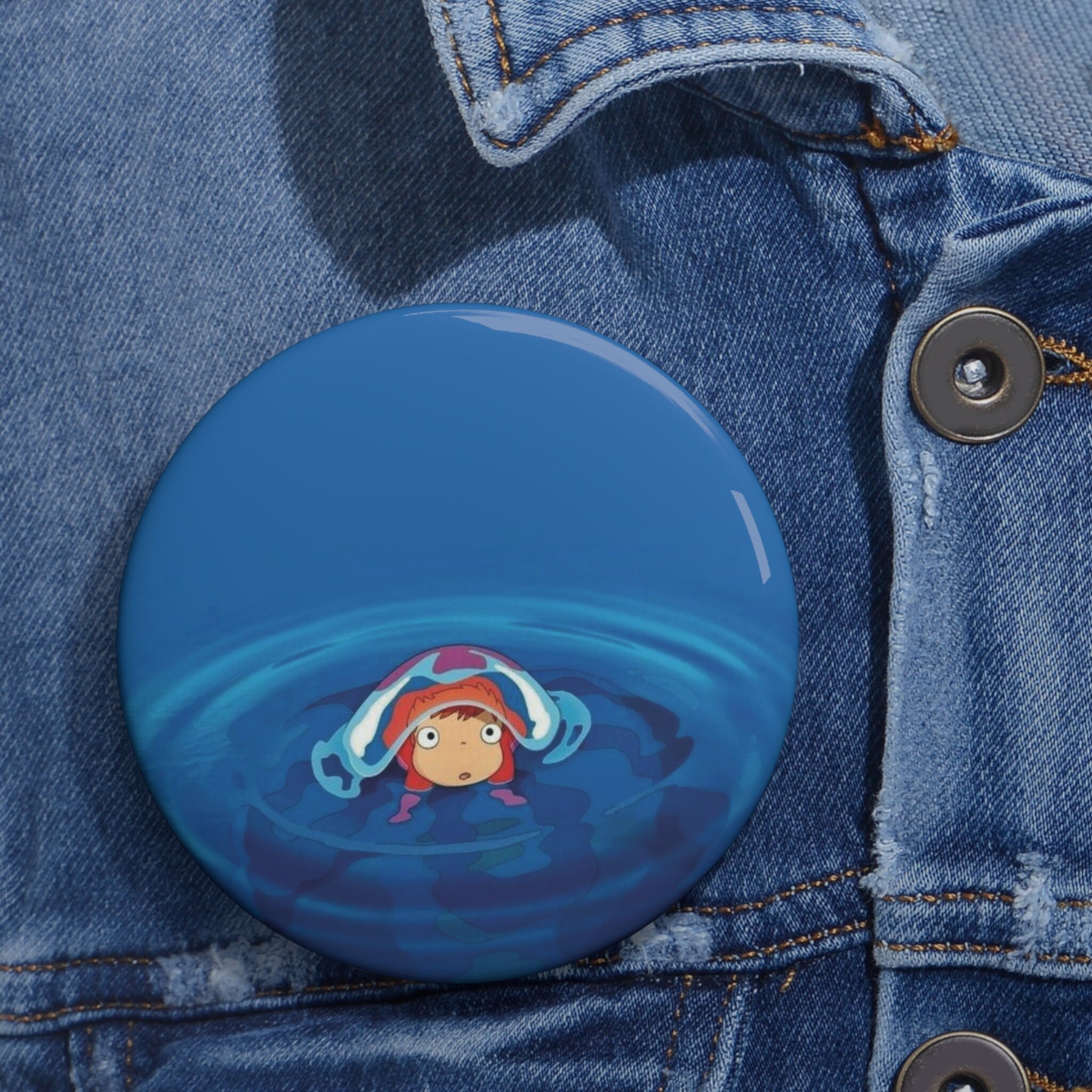 Ponyo Pin Button Ghibli Studio Goldfish Princess Studio Ghibli Pin ...