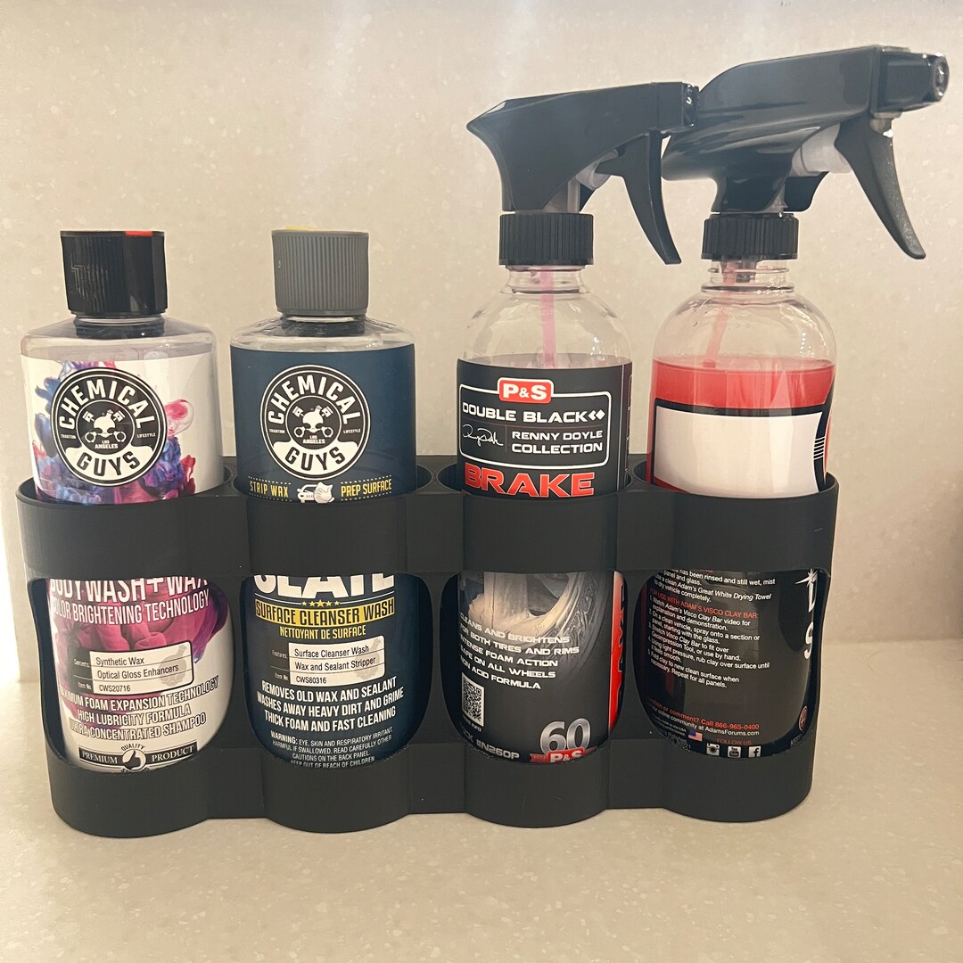 Wall Mount Garage Detail Spray Bottle Organizer - 4 Slot - Etsy