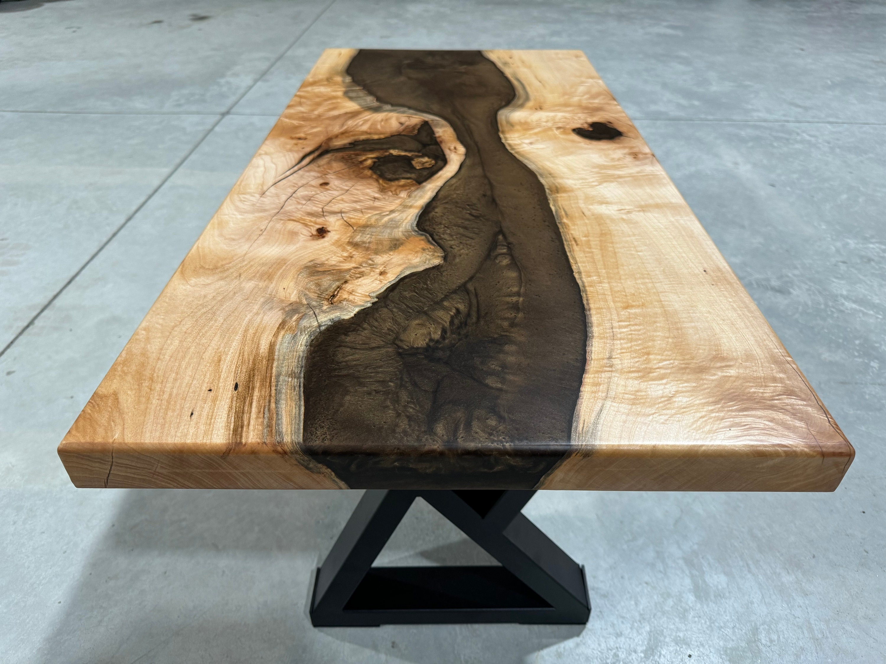 Spalted Maple and Bronze Resin Coffee Table - Etsy