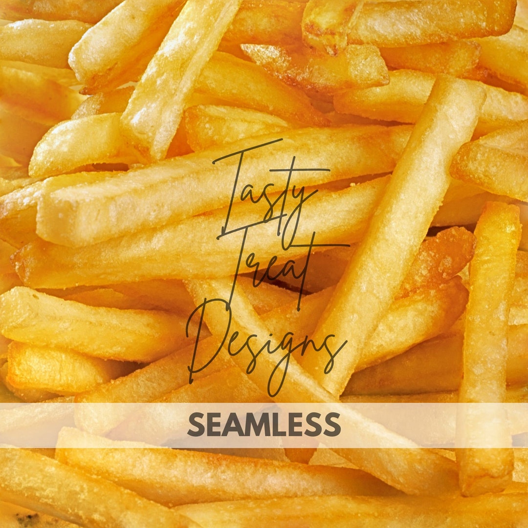 Seamless Crispy French Fries Repeating Pattern | 12x12 Inch | 300DPI ...