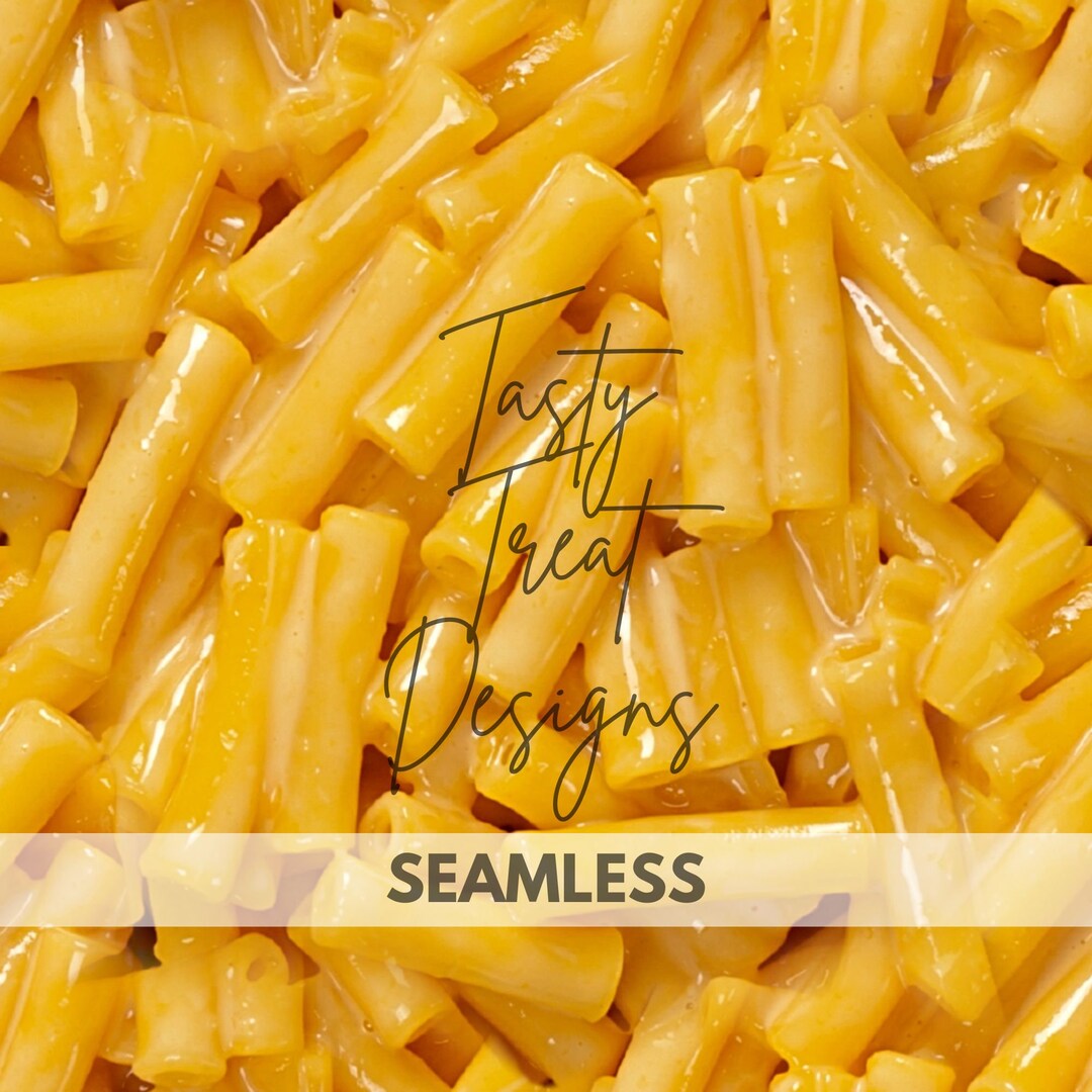 Seamless Cheesy Macaroni and Cheese Repeating Pattern | 12x12 Inch ...
