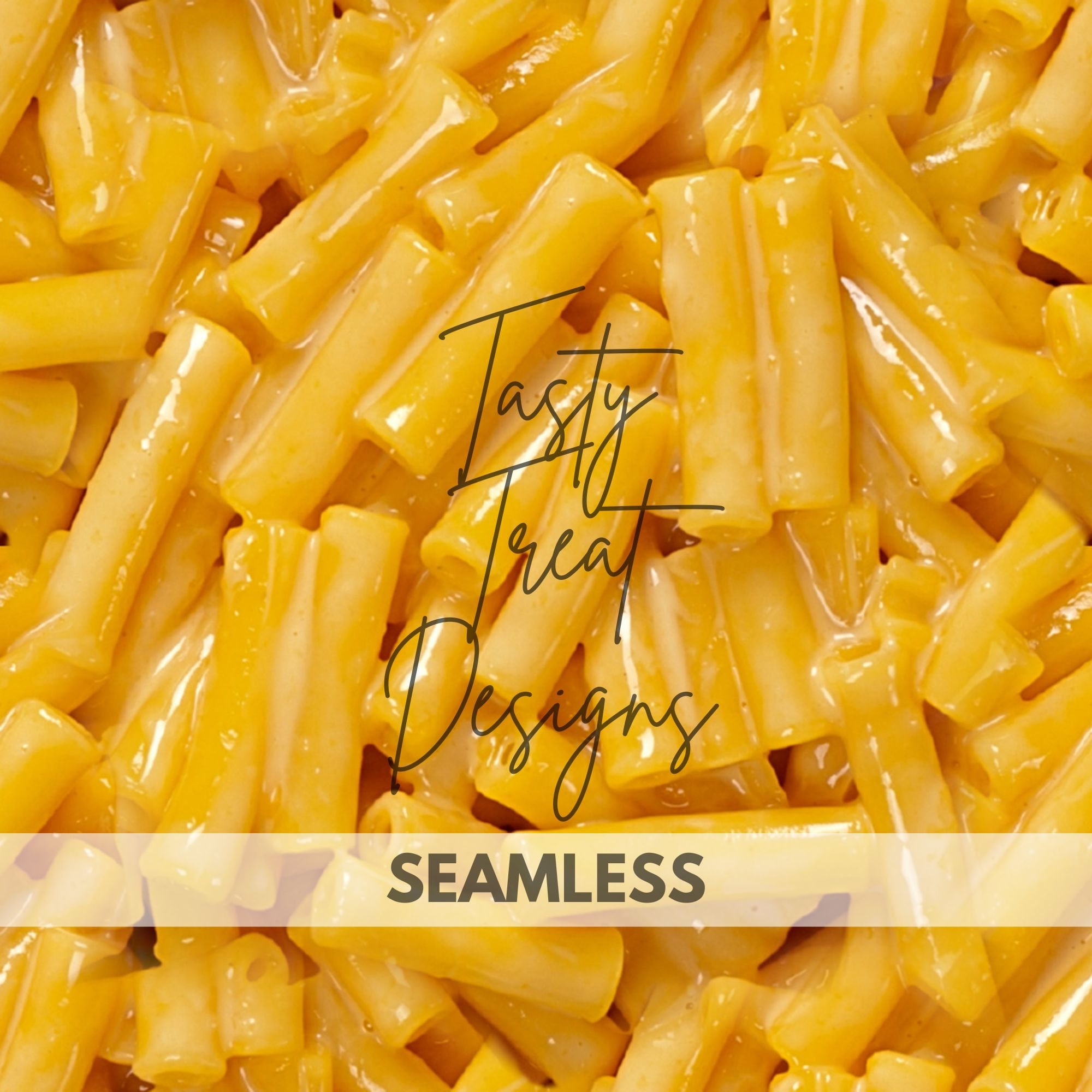 Seamless Cheesy Macaroni and Cheese Repeating Pattern | 12x12 Inch ...