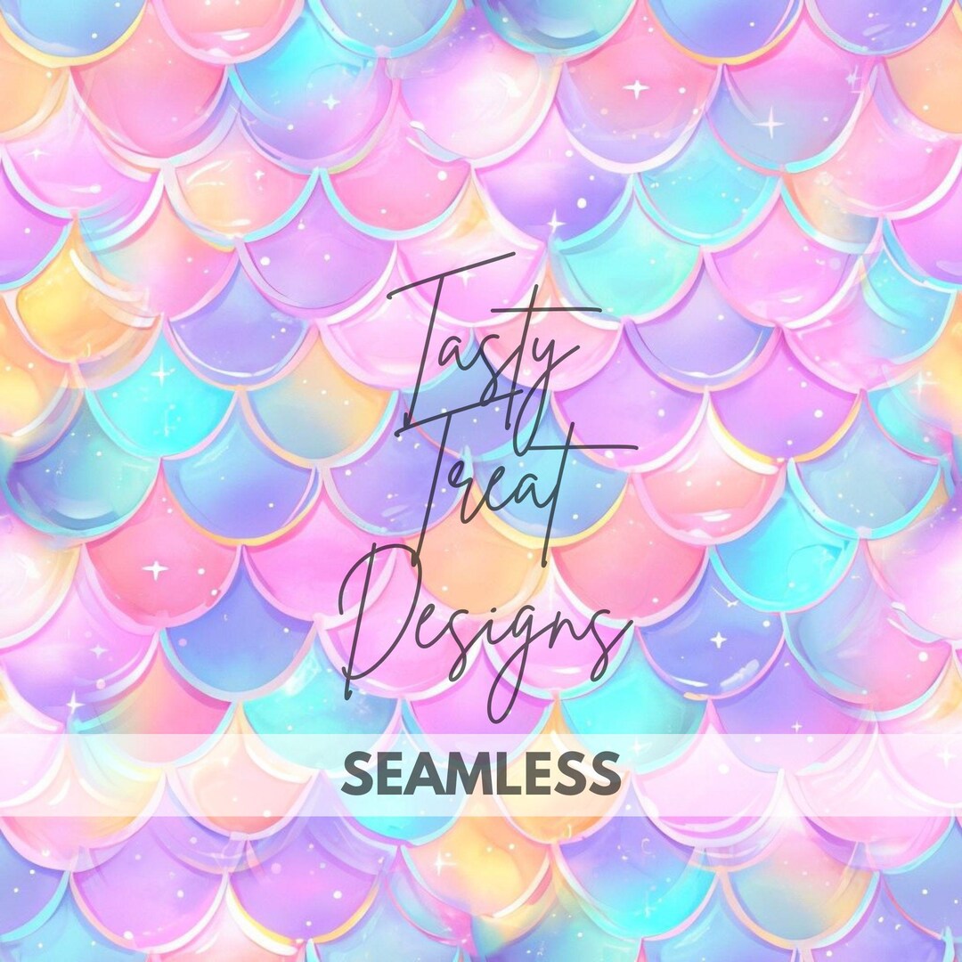 Pastel Pink and Purple Seamless Mermaid Scale Pattern | 12x12 Inch ...