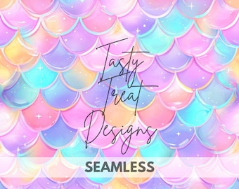 Purple & Blue Seashell Seamless Pattern | 12x12 Inch | 300 DPI ...