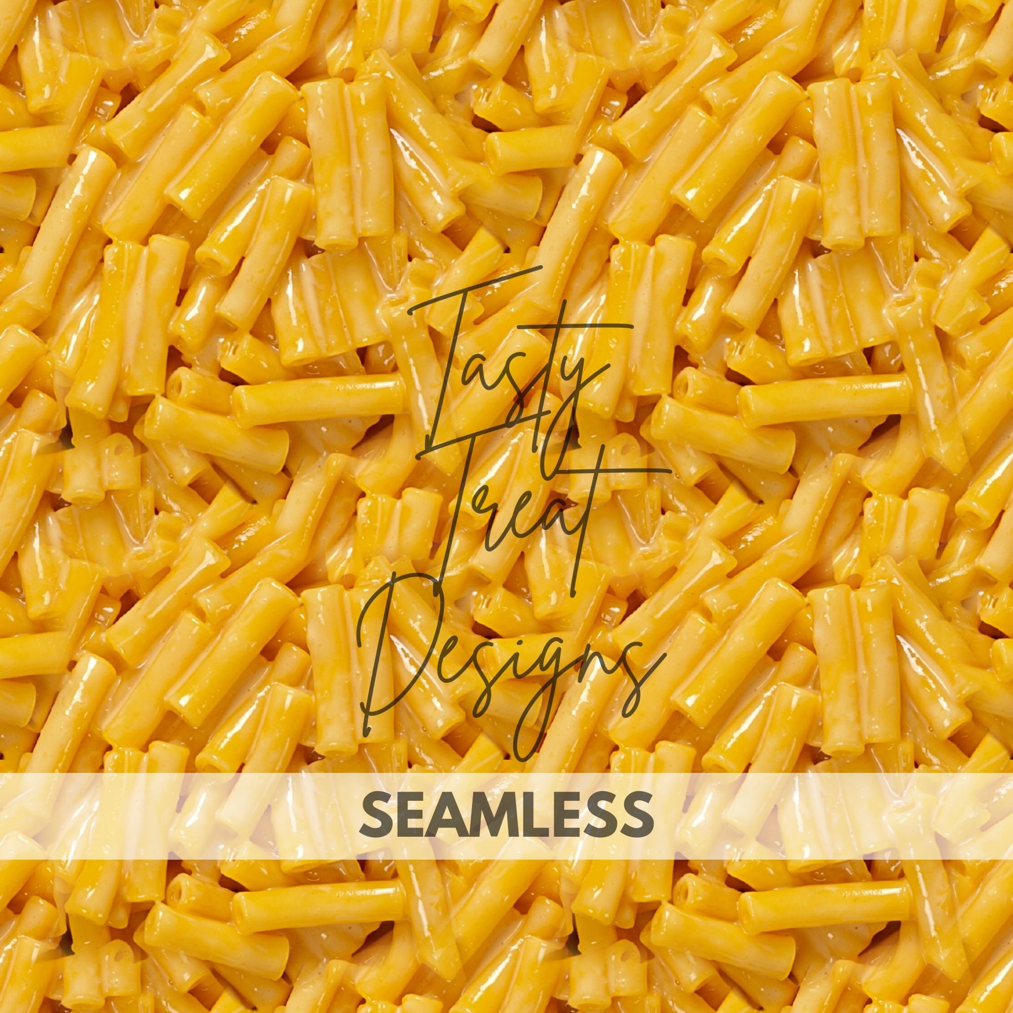 Seamless Cheesy Macaroni and Cheese Repeating Pattern | 12x12 Inch ...