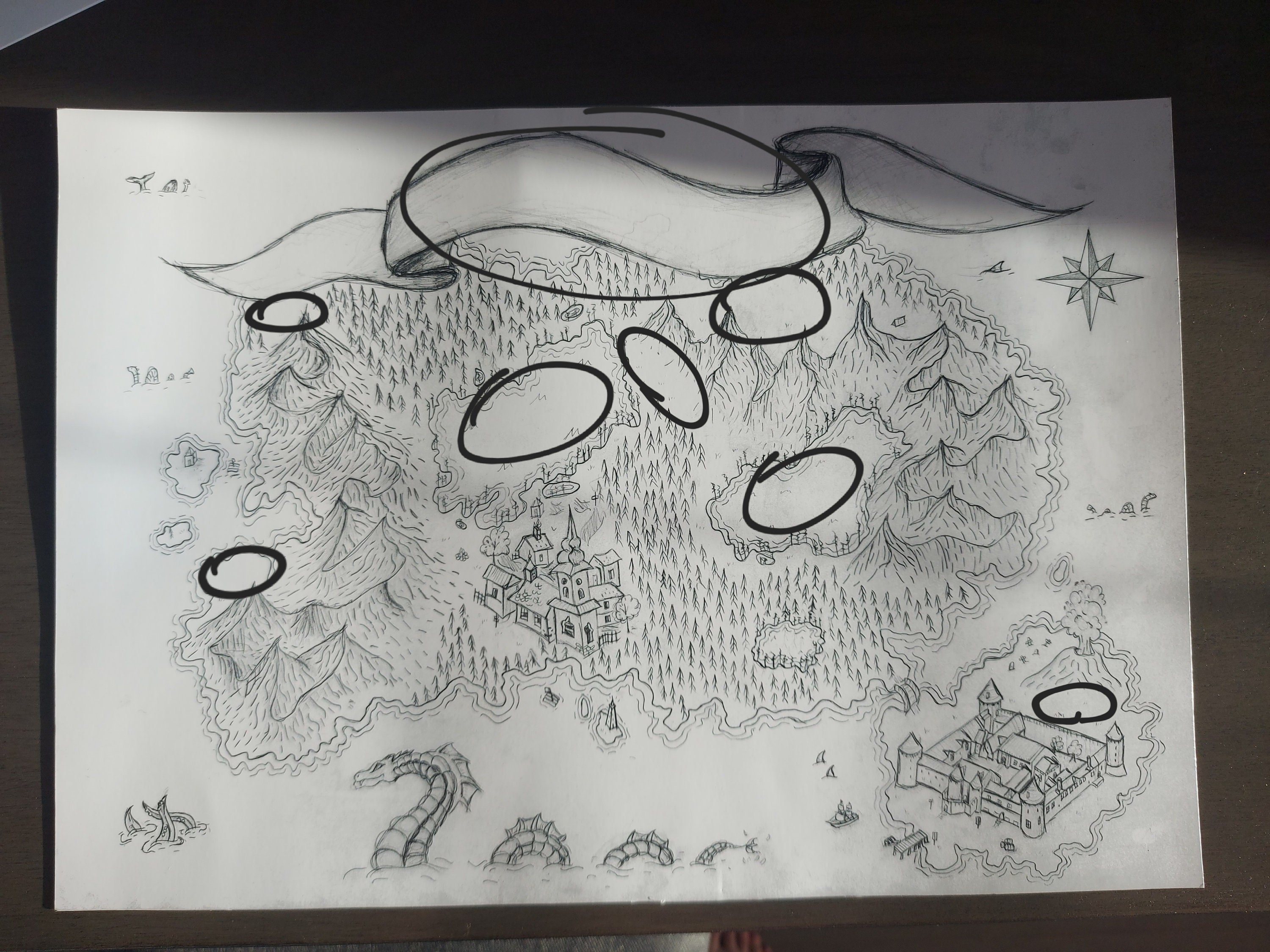 A3 Hand Drawn Fantasy Map Print - Etsy