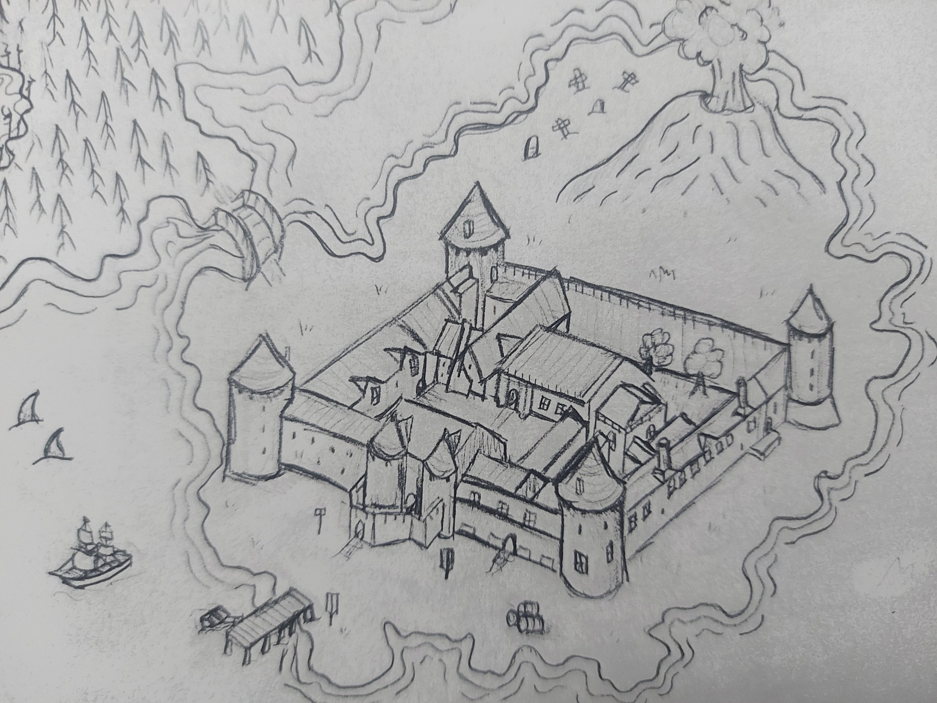 A3 Hand Drawn Fantasy Map Print - Etsy