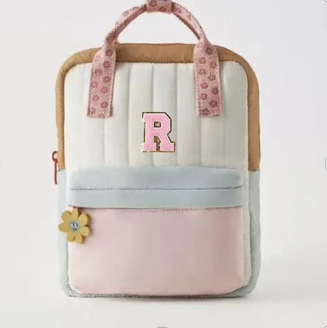 Custom Name Backpack, Personalized Letter Patch School Bag for Girl ...