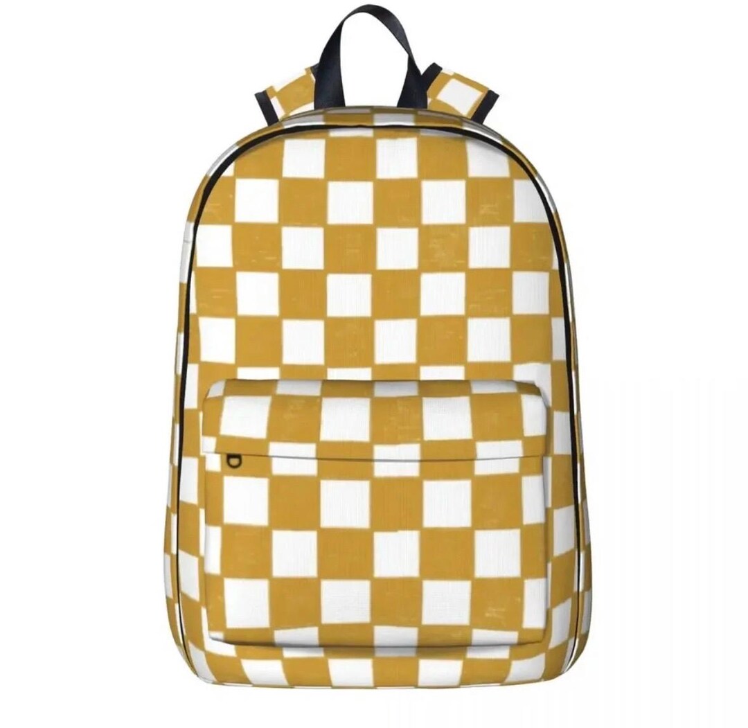 Checker Backpack- Personalized Backpack- Customizable Backpack- Letter ...