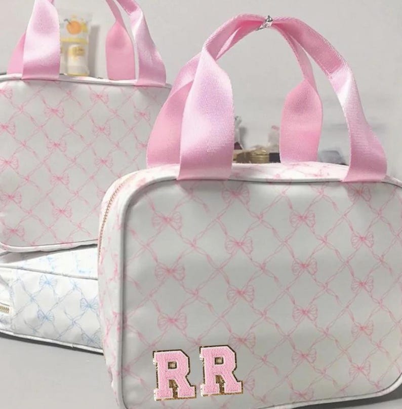 Coquette Lunch Box | Customizable Chenille Patch Bag | Kid Lunch Bag ...