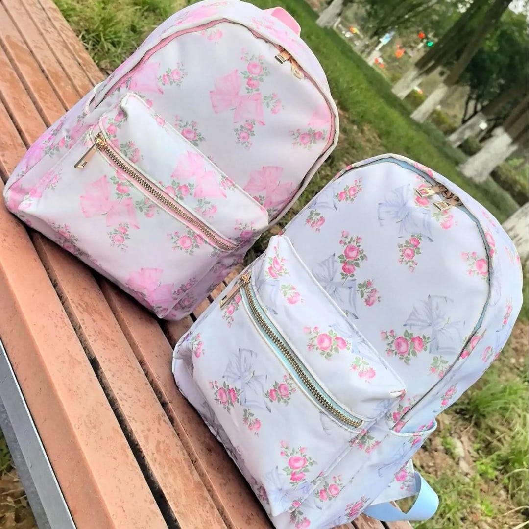 Coquette Backpack, Medium Size Personalized Coquette Backpack, Bows and ...