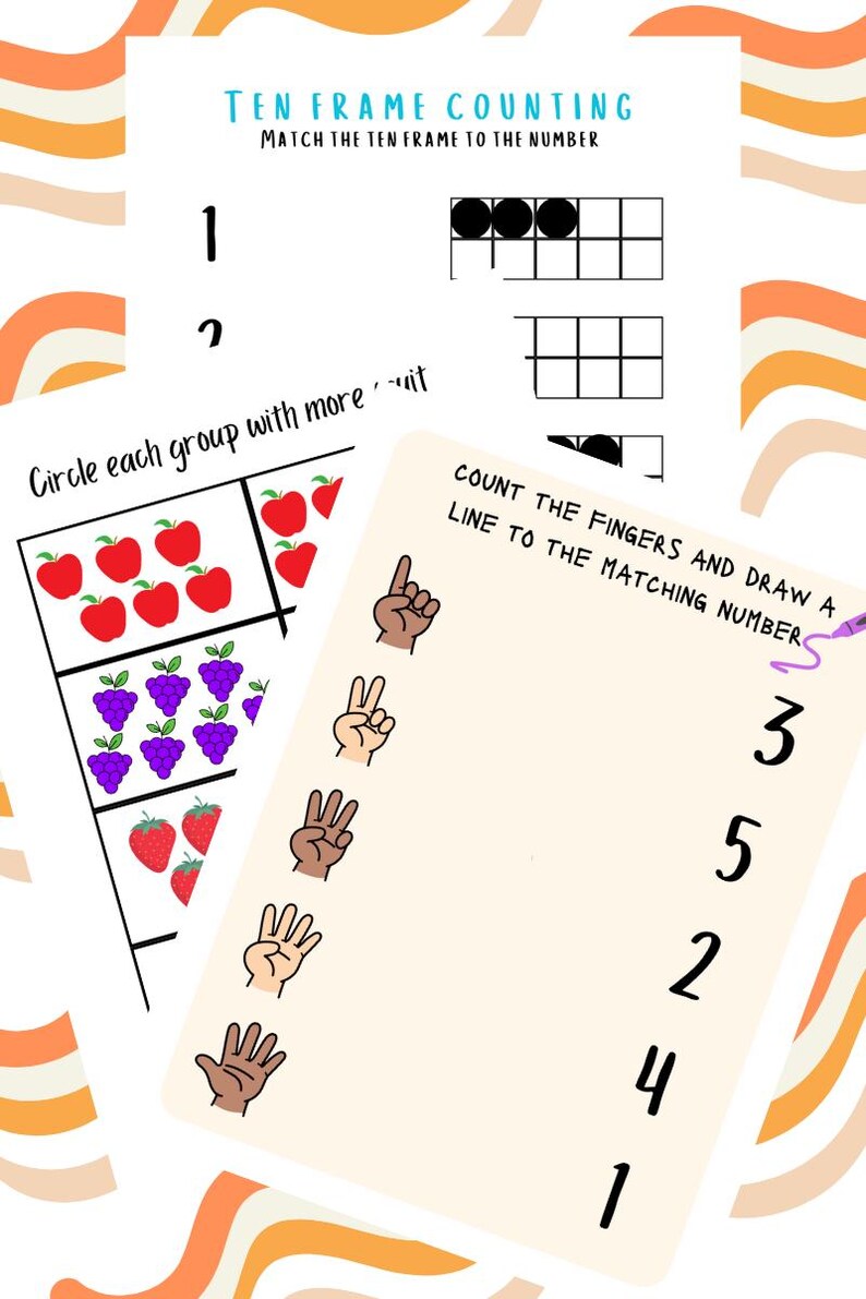 Back to School Preschool Number Worksheets Bundle learning 1-10 for ...