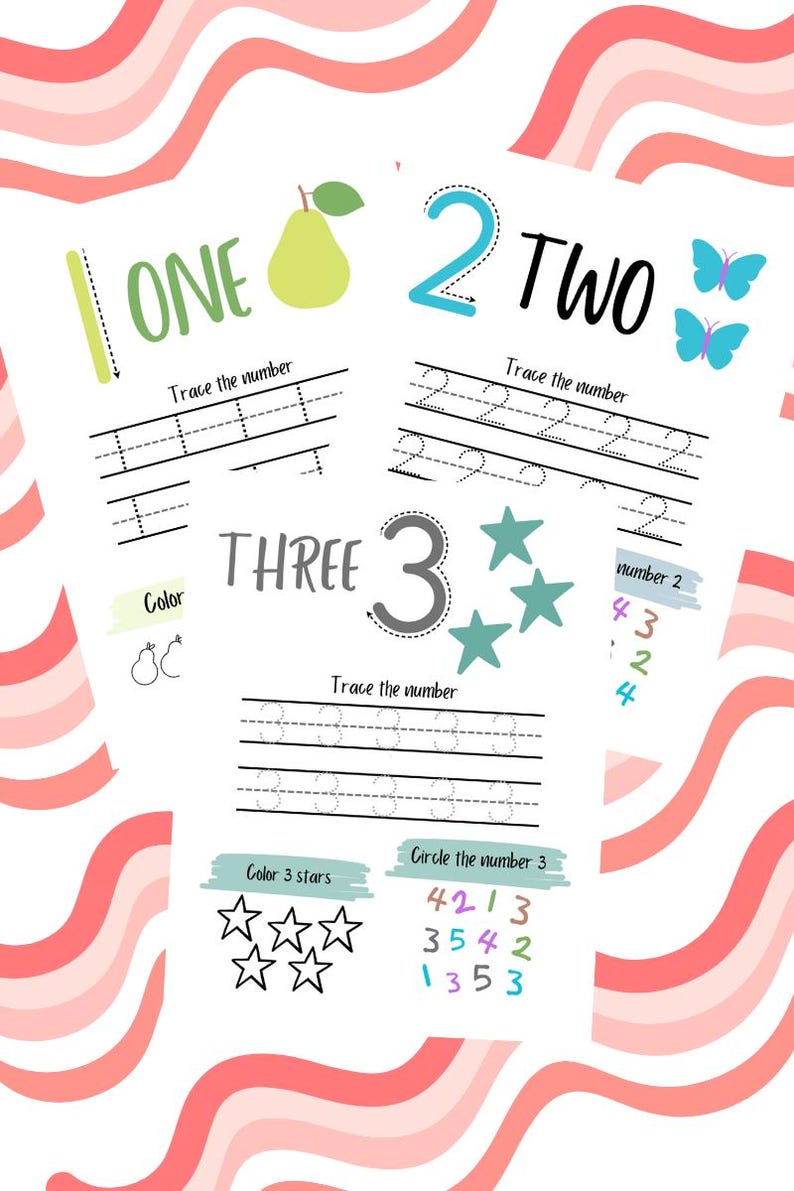 Back to School Preschool Number Worksheets Bundle learning 1-10 for ...