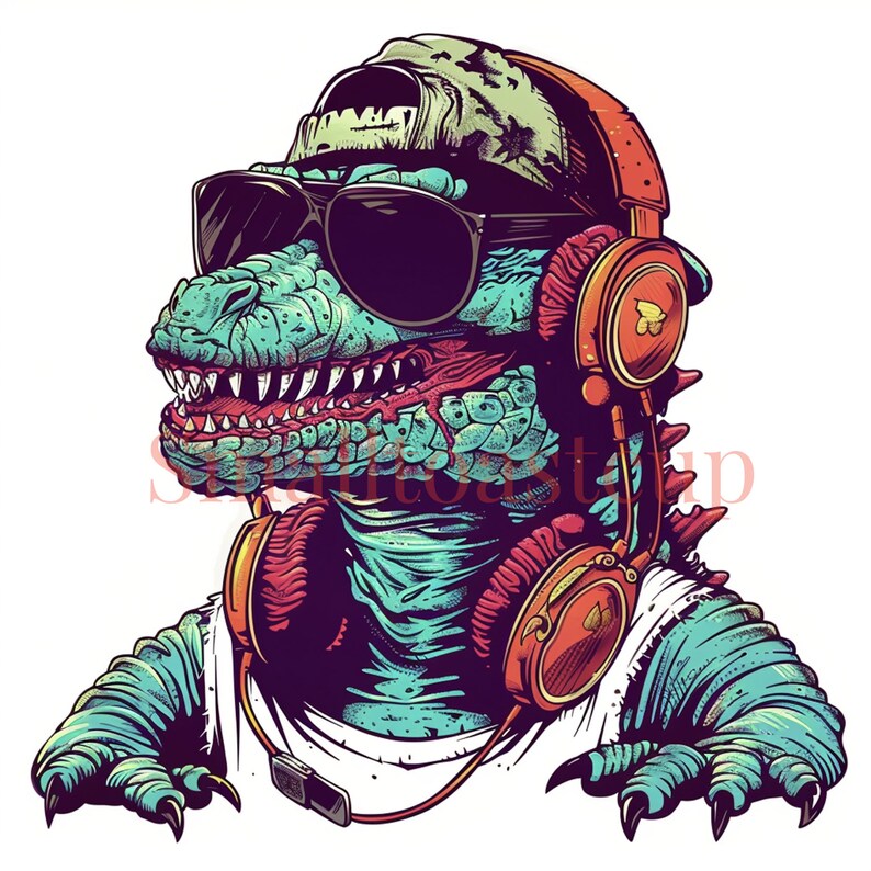 Godzilla PNG, Hip Hop Godzilla Digital File, High Quality Crafts and ...