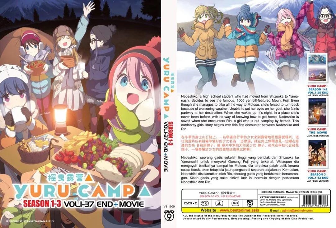 Yuru Camp Complete Season 1+2+3 (1-37 End) +movie English Complete ...