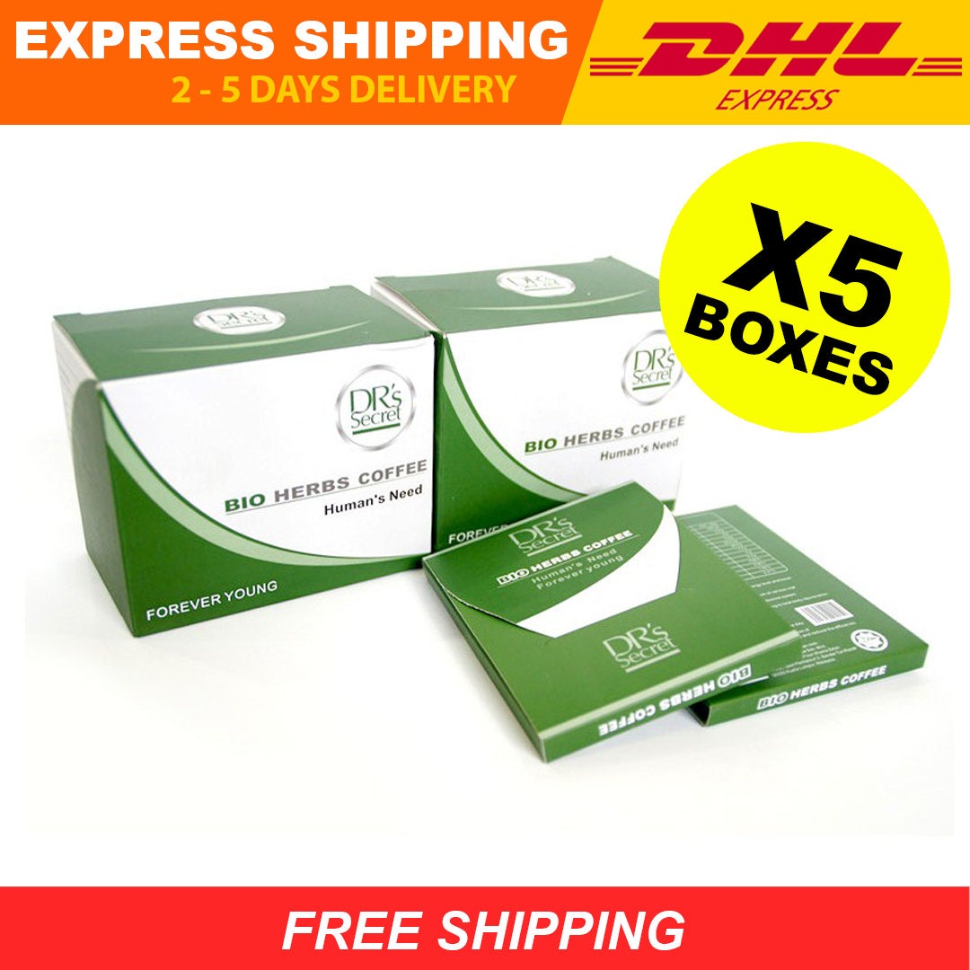 5 Boxes Drs Secret Coffee 15G X 6 Sachets , Bio Herbs Coffee Free ...