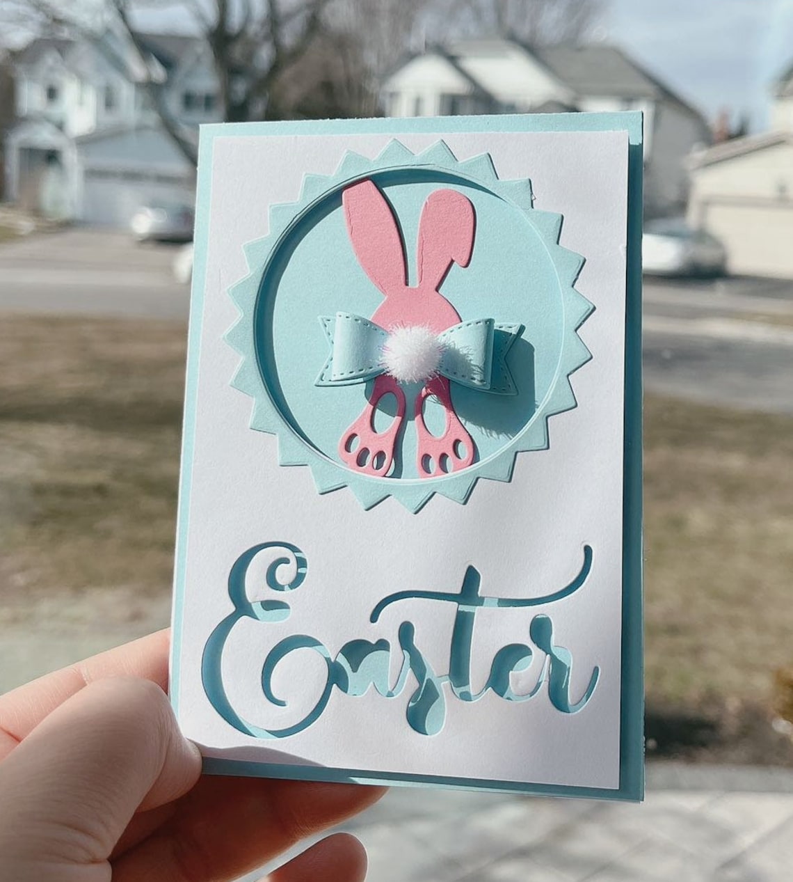 Set Easter Bunny Cards Handcrafted Easter Bunny Cards Unique & Adorable ...