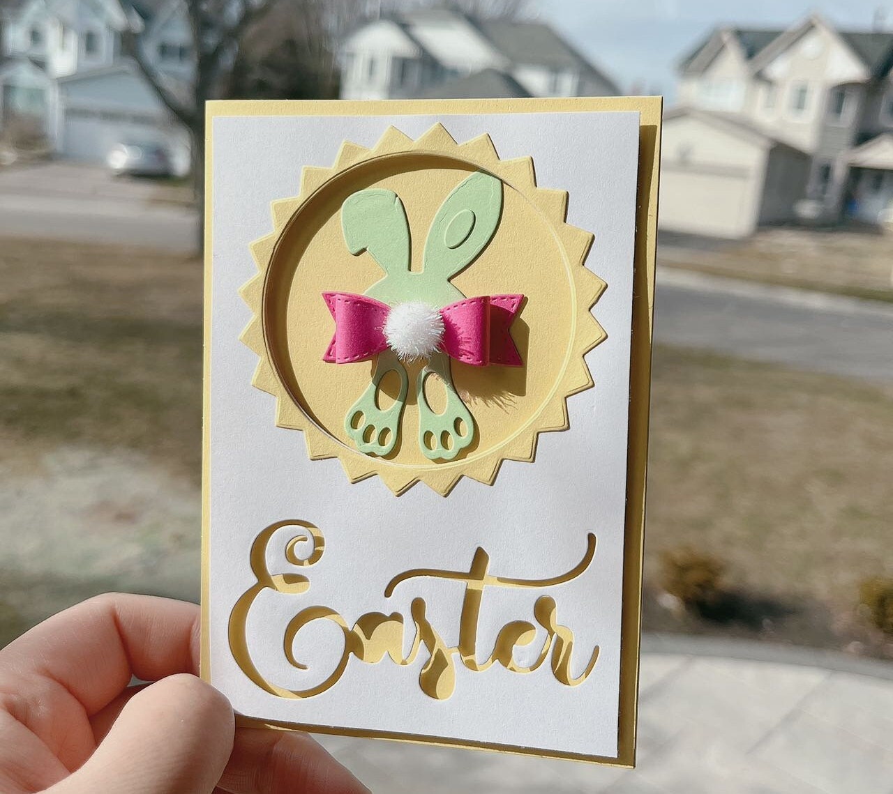 Set Easter Bunny Cards Handcrafted Easter Bunny Cards Unique & Adorable ...