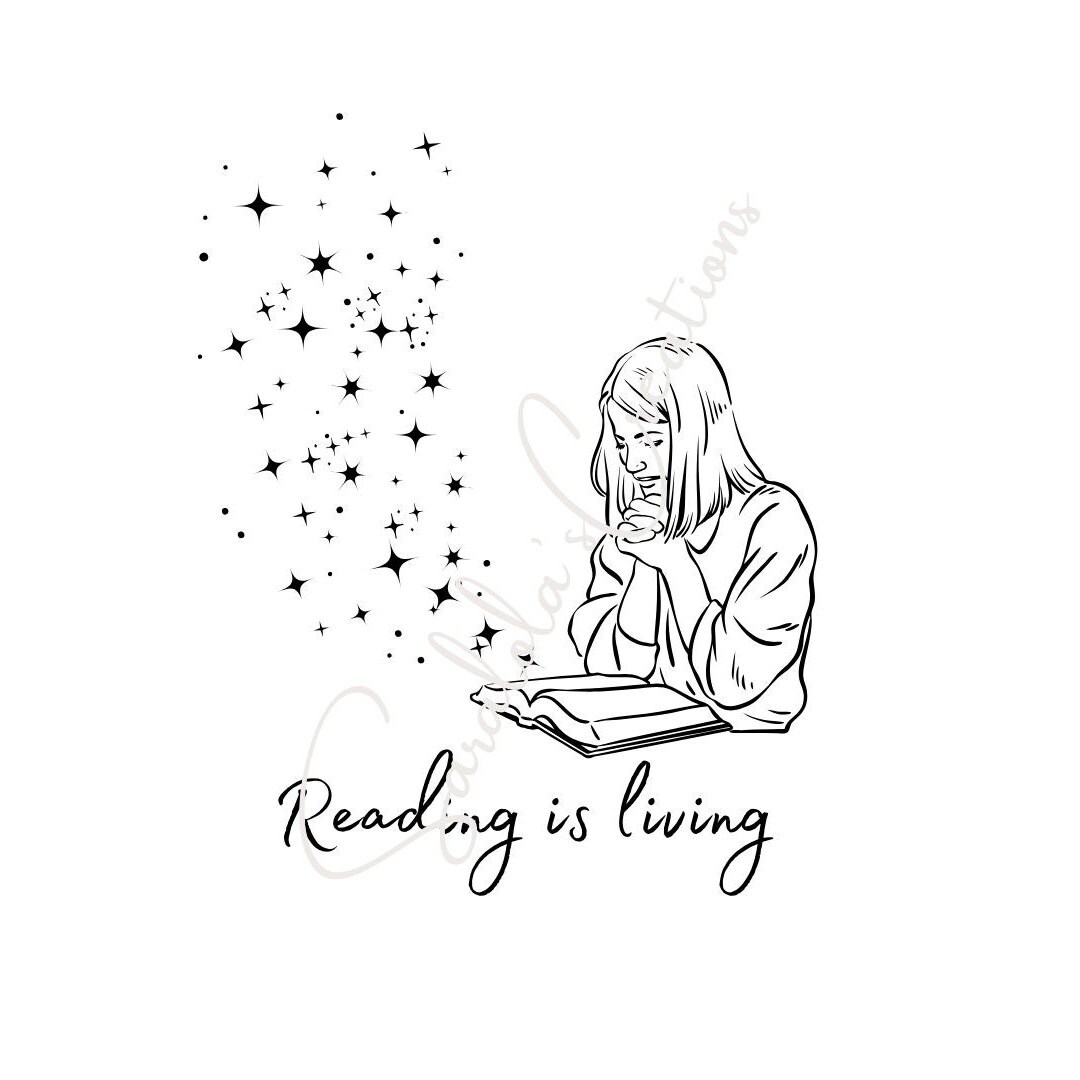 Reading is Living PNG - Etsy