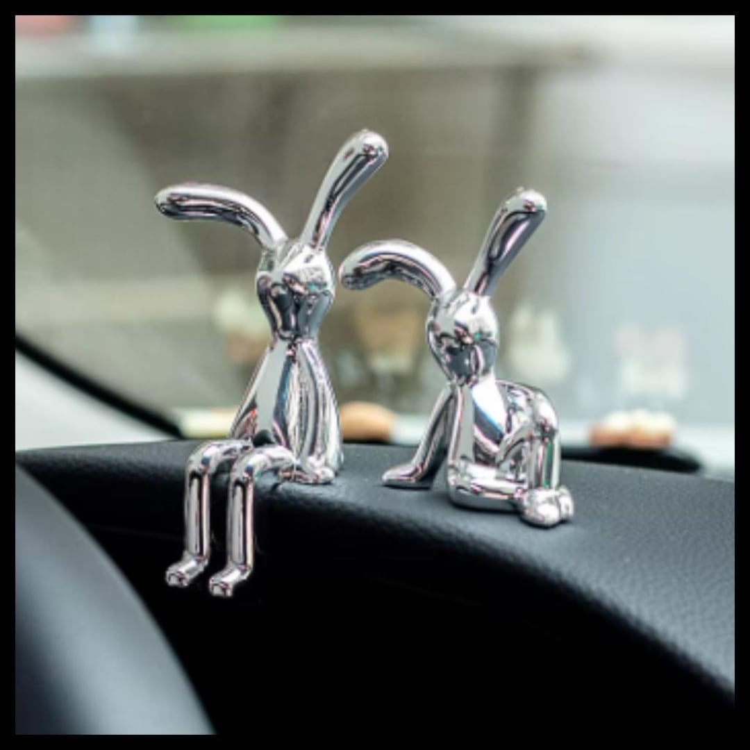 Cute Rabbit Dashboard Decor | Rabbit Car Ornaments | Cute Car Interior Design | Rabbit Ornament ...