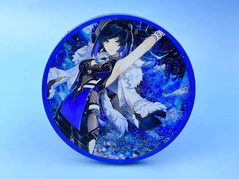 Genshin Impact Coaster Shifting Sand Coaster Glitter Coaster Furina ...