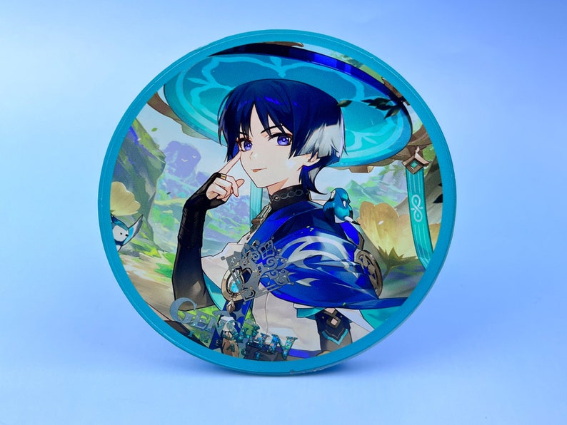 Genshin Impact Coaster Shifting Sand Coaster Glitter Coaster Furina ...