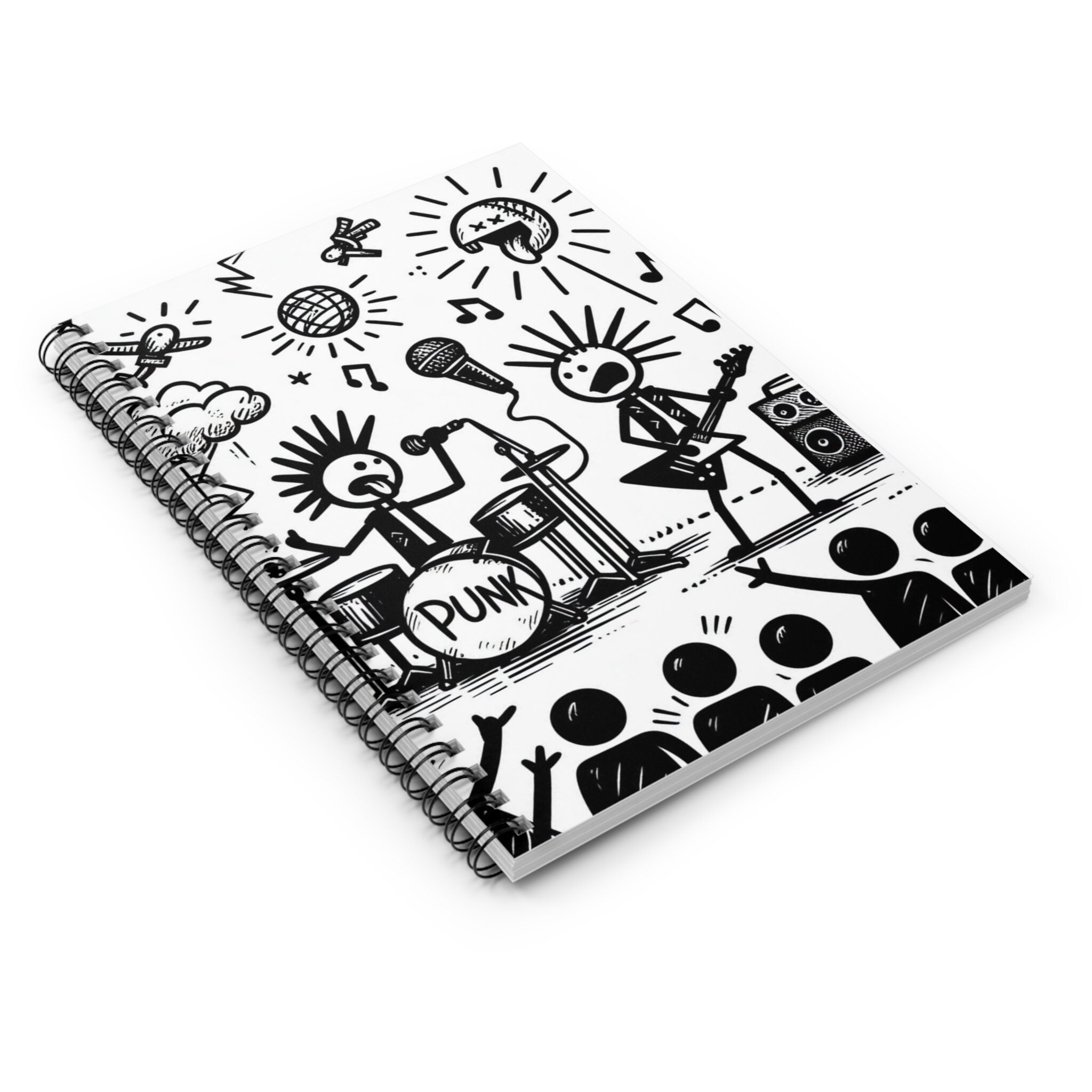 Stick Figure Punk Show Spiral Notebook - Etsy