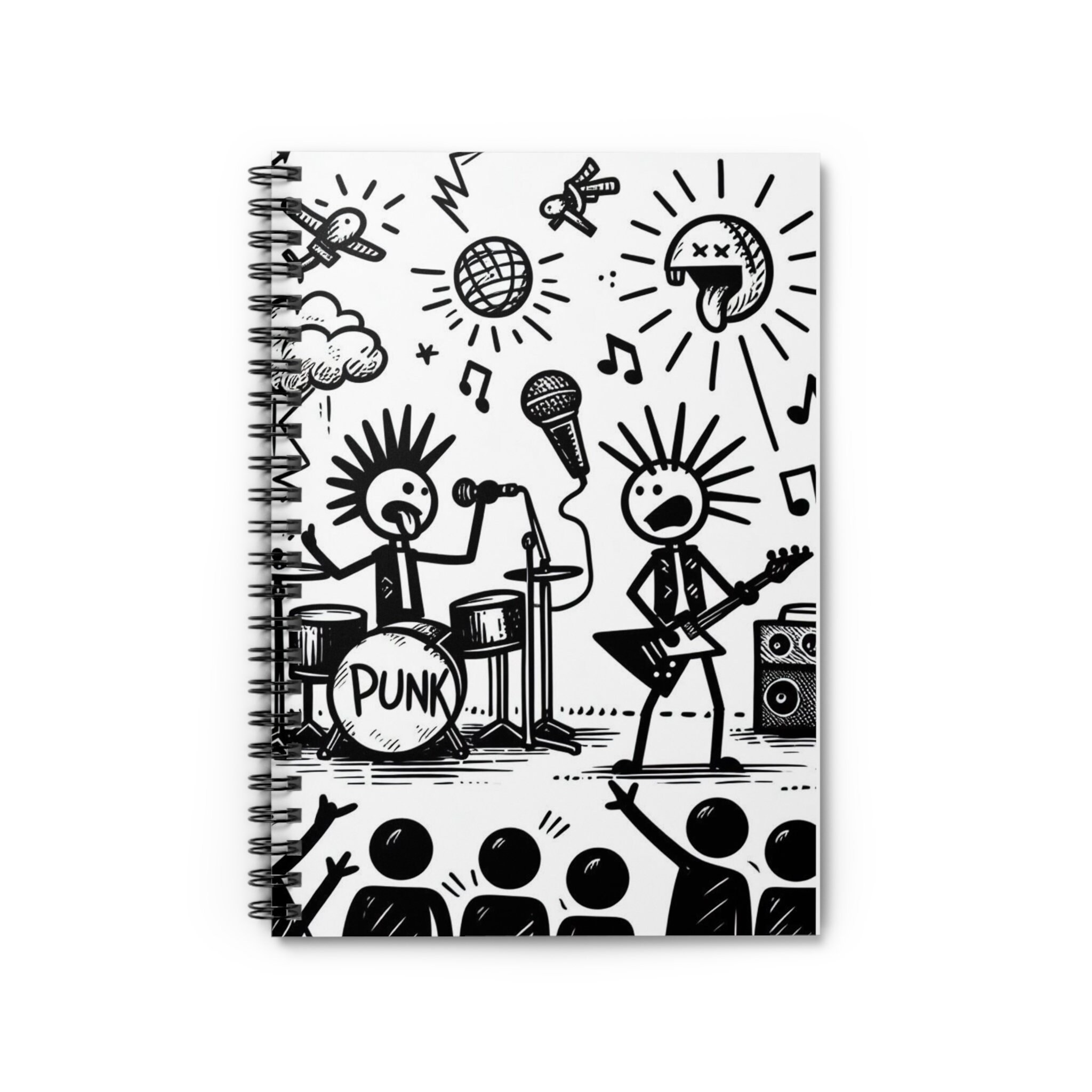 Stick Figure Punk Show Spiral Notebook - Etsy