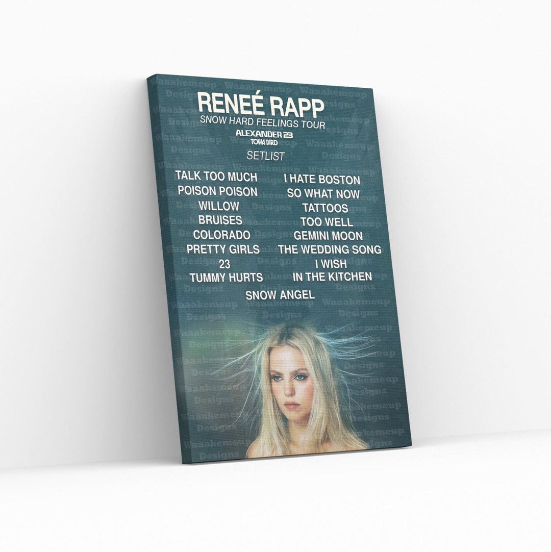 Renee Rapp | Tour Setlist Poster | Snow Hard Feelings Tour | Fanmade ...