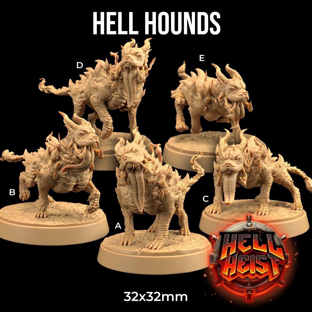 Devil Dog Miniature Hell Hounds by Dragon Trappers Lodge Hell Heist 32 ...
